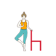 Tree Pose Foot Chair (Vrksasana Foot Chair) Yoga-Sequences | Tummee.com