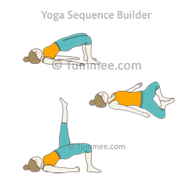 Bridge Pose Variation Block Under Sacrum Wall (Setubandha Sarvangasana ...