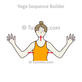 Cactus Arms Variation Fingers Apart Chin Up Close Up Yoga | Yoga ...