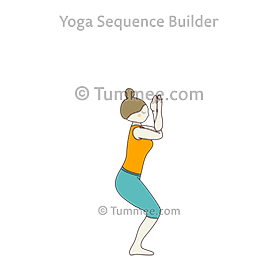 How to do Utkatasana Variation Eagle Arms | Tummee.com