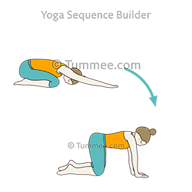How to do Balasana Bharmanasana Vinyasa | Tummee.com