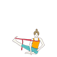 Compass Pose Variation Strap Yoga (Surya Yantrasana Variation Strap ...