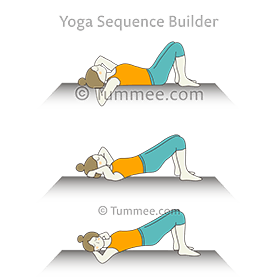 Constructive Rest Pose Hands Under Head Hips Raised Flow Yoga (Savasana ...