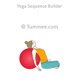 Easy Pose Backbend Ball (Sukhasana Backbend Ball) Sanskrit | Tummee.com