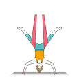 Five Pointed Star Pose Inverted Aerial Yoga (Utthita Tadasana Viparita ...