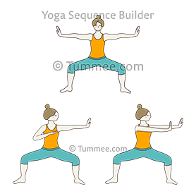 Goddess Pose Arms Flow I Yoga (Utkata Konasana Hasta Vinyasa I) | Yoga ...