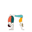 Half Handstand Pose Staff Pose Partner (Ardha Adho Mukha Vrksasana ...