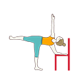 Half Moon Pose With Chair Yoga (Ardha Chandrasana With Chair) | Yoga ...