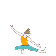 Half Squat Pose Variation Chin Lock Yoga (Skandasana Variation ...