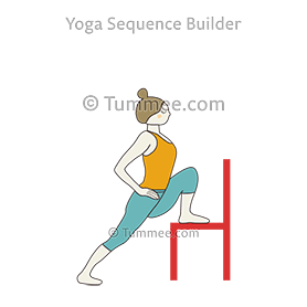 High Lunge Pose Chair (Ashta Chandrasana Chair) Steps | Tummee.com