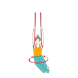 Hip Circles Pose Aerial Yoga (Shroni Chakra Aerial) | Yoga Sequences ...