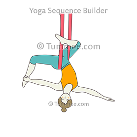 Inverted Pigeon Pose Aerial Yoga (Inverted Kapotasana Aerial) | Yoga ...