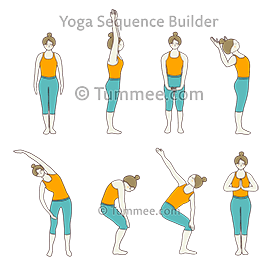 How to do Tadasana Cactus Arms Parivrtta Utkatasana Vinyasa | Tummee.com