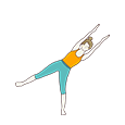 One Legged Five Pointed Star Pose Side Bend Yoga (Eka Pada Utthita ...