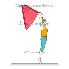 Palm Tree Pose On Tiptoes Aerial (Urdhva Hastasana On Tiptoes Aerial ...