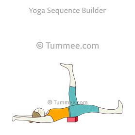 Reclined Psoas Stretch Pose On Block Contraindications | Tummee.com