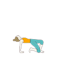 Reverse Table Top Pose Variation One Knee On Floor Yoga (Ardha ...