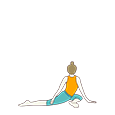 Revolved Half Pigeon Pose Variation 1 Yoga (Parivrtta Ardha Kapotasana ...