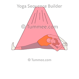 Seated Wide Legged Straddle Pose Aerial (Upavistha Konasana Aerial ...