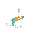 Revolved Table Top Pose Leg To Side Yoga (Parivrtta Bharmanasana Leg To ...