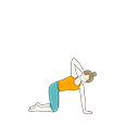 Revolved Table Top Pose One Hand Behind Head Yoga (Parivrtta ...