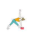 Revolved Triangle Pose Block Yoga (Parivrtta Trikonasana Block) | Yoga ...