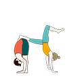 Half Handstand Pose Standing Forward Fold Pose Partner (Ardha Adho ...