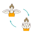 Shoulder Rolls Bent Elbows Variation Close Up Yoga (Skandha Chakra ...