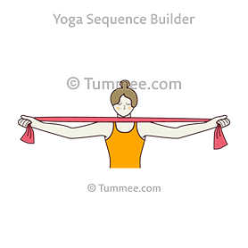 Shoulder Stretch Hands Behind Back Interlaced Fingers Yoga | Yoga ...