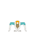 Spider Pose Yoga (Utkata Konasana Variation Uttanasana Crossed Hasta On ...
