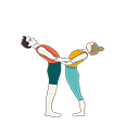 Standing Forward Pose Back To Back Partner (Uttanasana Back To Back ...