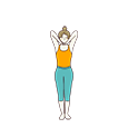 Standing Deep Breathing Pose Yoga (Pranayama Variation) | Yoga ...
