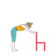 Standing Forward Bend Chair Yoga (Uttanasana Chair) | Yoga Sequences ...