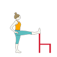 Standing Hamstring Stretch On Chair Yoga| Yoga Sequences, Benefits ...
