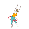 Standing Pelvic Circles Arms Up Yoga (Stitha Shroni Chakra Urdhva Hasta ...