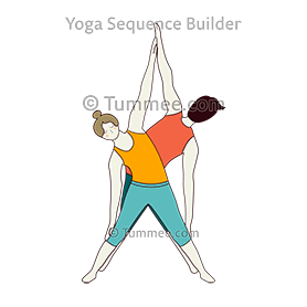 Standing Side Stretch Pose Partner Yoga-Sequences | Tummee.com