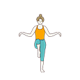 Stork Bird Pose Variation Arms Out Yoga (Saaras Pakshi Asana Variation ...