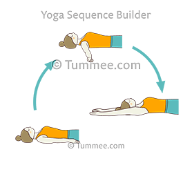 Supine Tree Pose Head Bolster On Block (Supta Vrksasana Sirsa Bolster ...