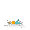 Supine Windshield Wiper Pose Variation One Leg On Top Yoga (Supta ...