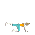 Table Top Pose Variation Leg Raised Yoga (Bharmanasana Variation Leg ...