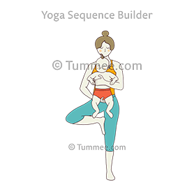 Tree Pose Baby (Vrksasana Baby) Yoga-Sequences | Tummee.com