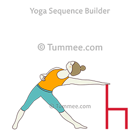 Triangle Pose Chair Yoga (Trikonasana Chair) | Yoga Sequences, Benefits ...