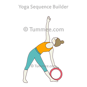 Triangle Pose Hand Wheel Yoga (Trikonasana Hasta Wheel) | Yoga ...