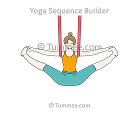 Under Arms Straddle Pose Aerial (Merudanadasana Aerial) Benefits ...
