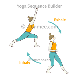 Warrior Pose I Forward Bend Arms Flow (Virabhadrasana I Forward Bend ...