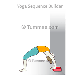 Wheel Pose Wall Block Under Hands Iii (Urdhva Dhanurasana Wall Block ...